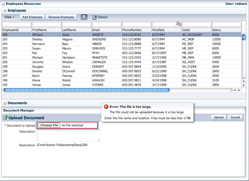 Andrej Baranovskij Blog: Oracle UCM 11g - Uploading Large Files from ADF 11g Applications