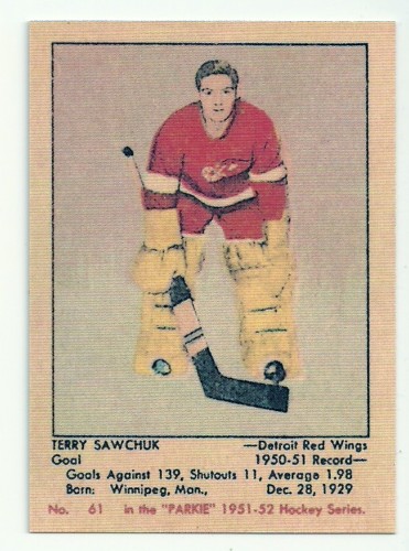 Terry Sawchuk, The Numbers