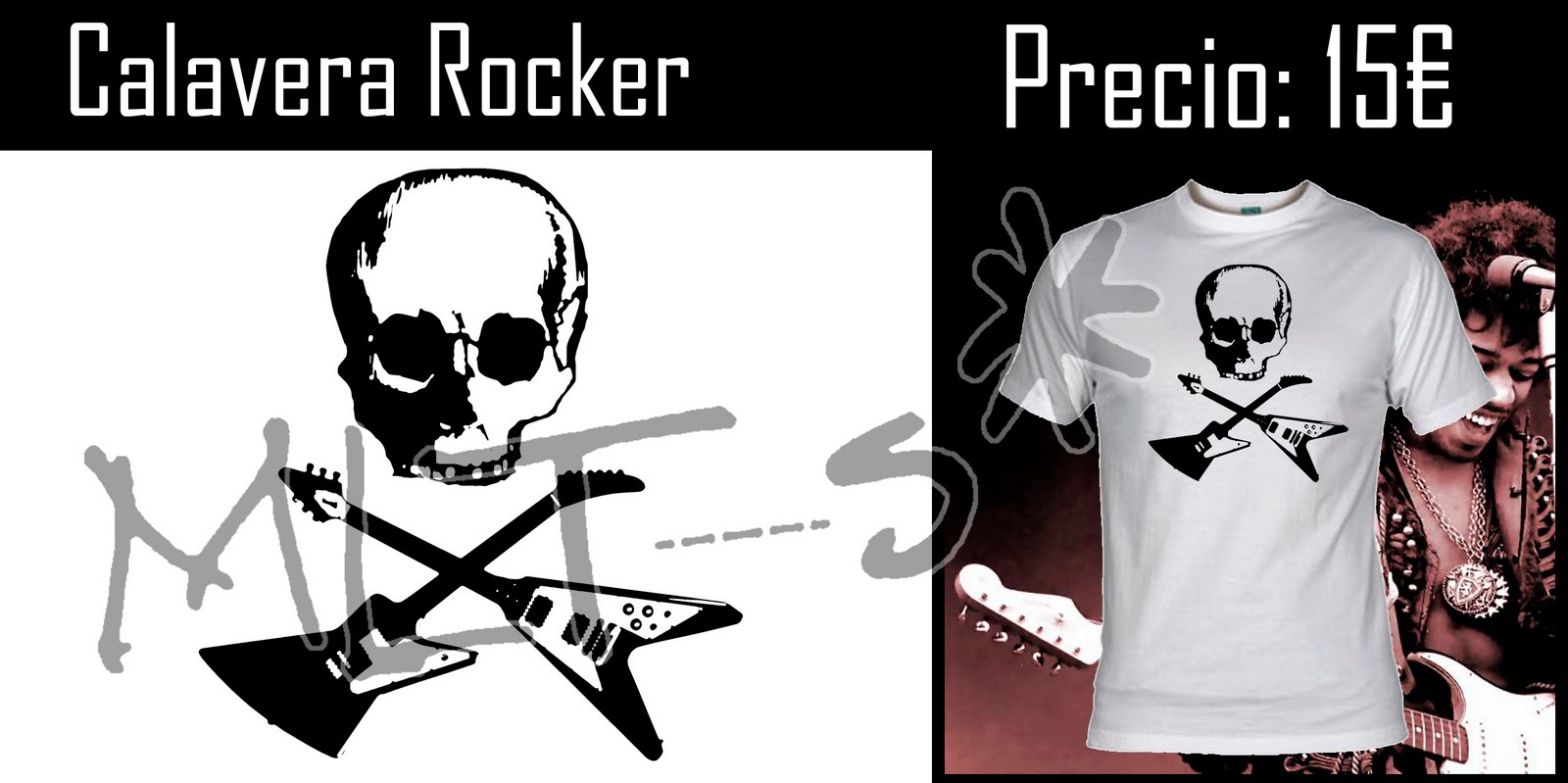 My Little T-Shirt: Calavera Rocker