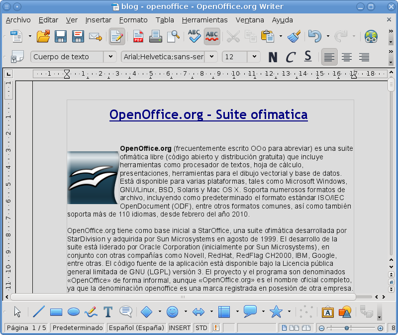 UsuarioDebian: OpenOffice.org - Suite ofimatica