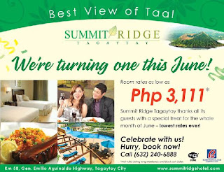 Tagaytay Ridge: Summit Ridge Anniversary Promo