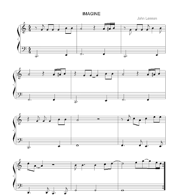 Art Folk, Accordéon et Bloody Mary: Partition Imagine - Lennon