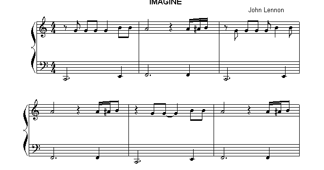 Art Folk, Accordéon et Bloody Mary: Partition Imagine - Lennon