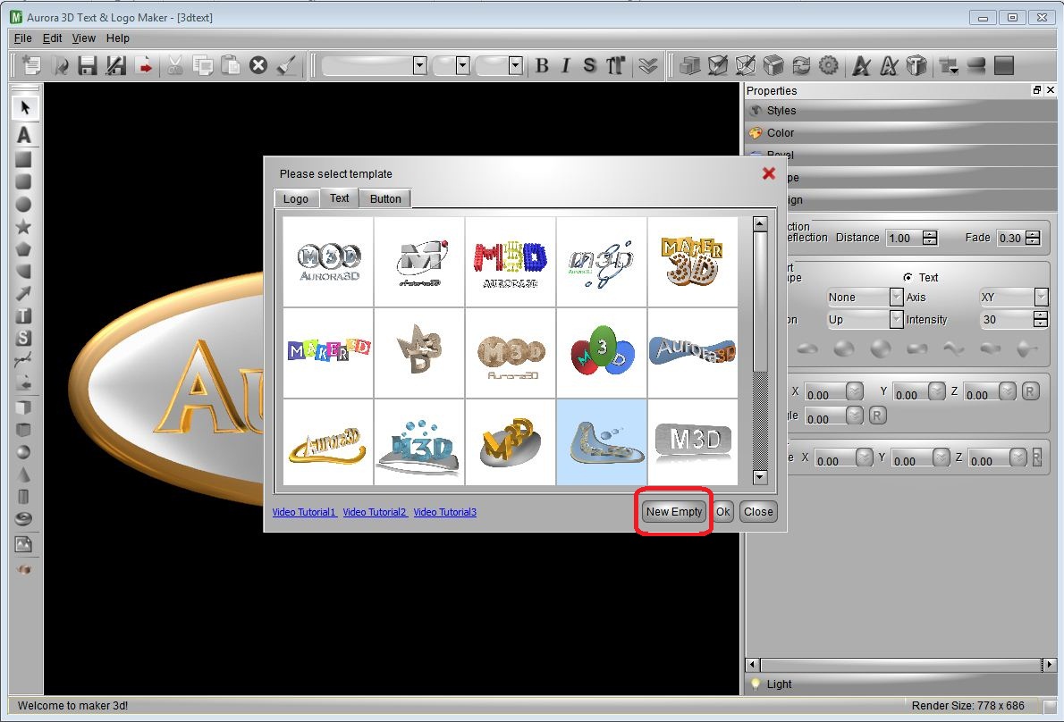 3D Text Logo Animation Design | Aurora3D Software: How to make ...