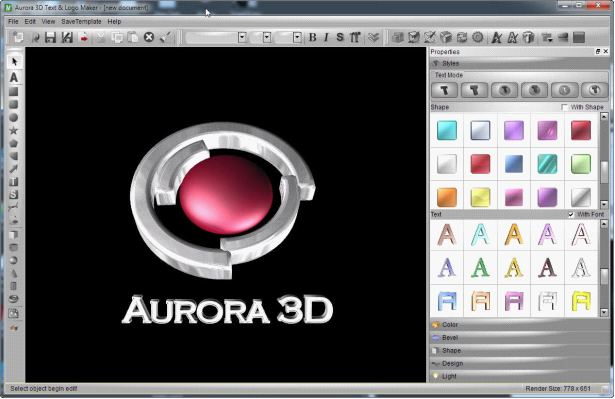 3D Text Logo Animation Design | Aurora3D Software: How To Create a Real ...