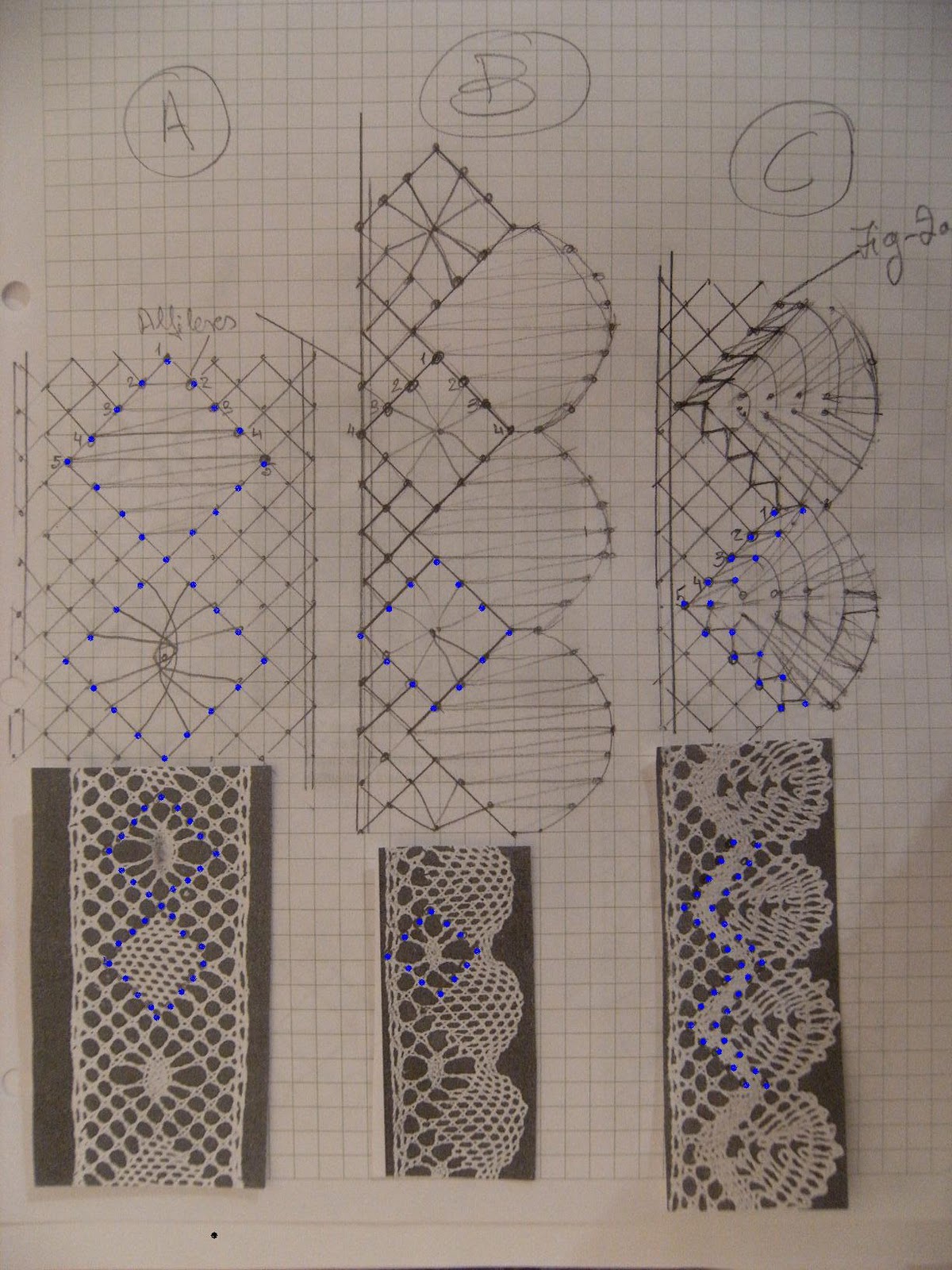 A Bobbin Lace Lover: Como dibujar un patron / How to draw a pattern