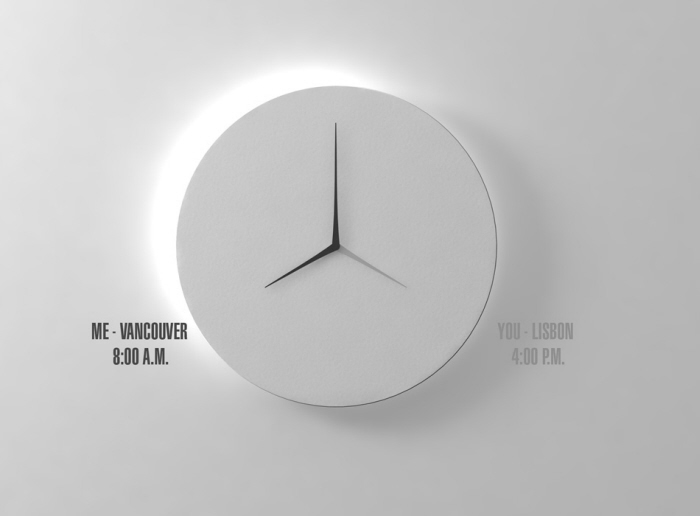 Long-D Dual Time Wall Clock by Kit Men - DSCENE