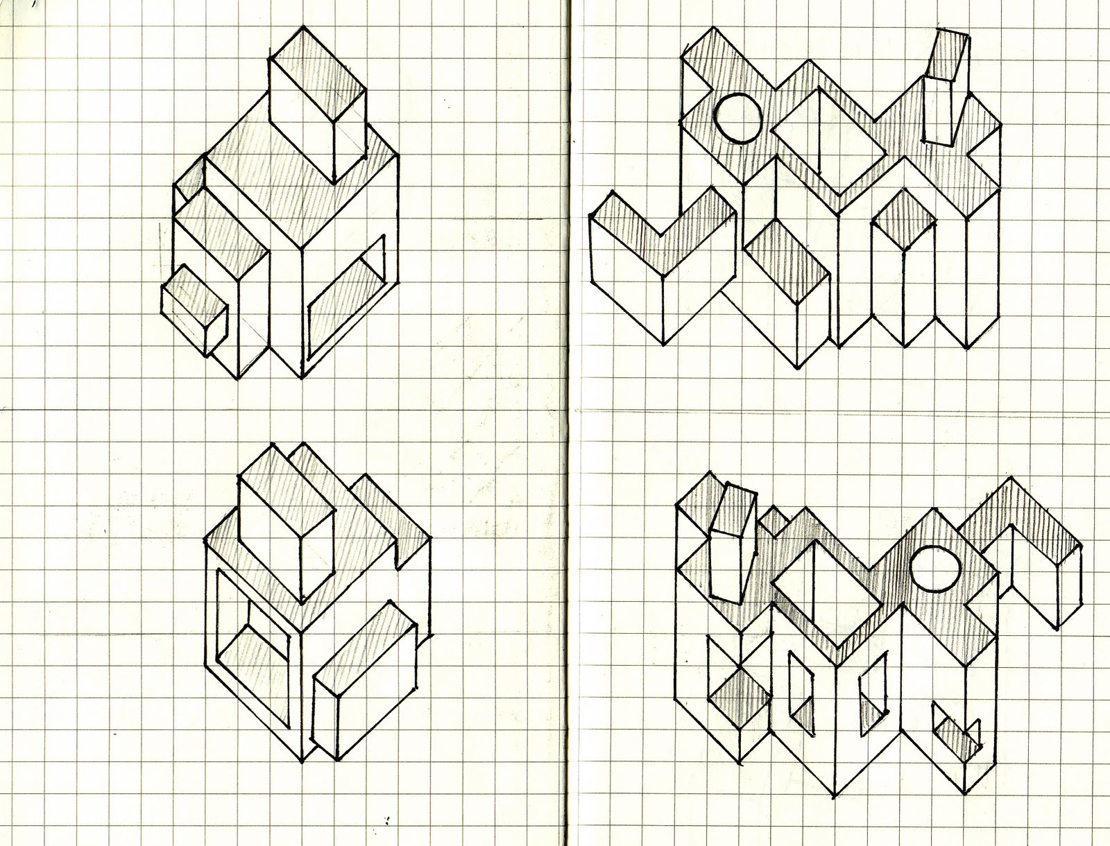 Morteza: Axonometric hand drawn
