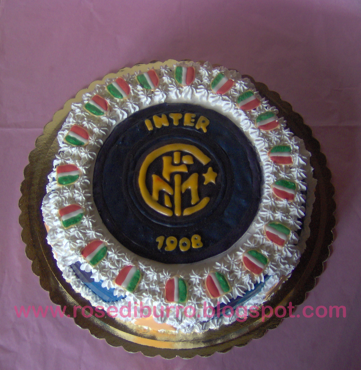 La Torta Inter da rose di burro su Akkiapparicette