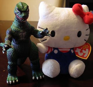 The Demon Stole My Pencil: Godzilla Falls in Love with Hello Kitty