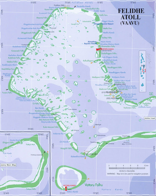 :: Maps of Maldives ::: Map - 13, Vaavu Atoll