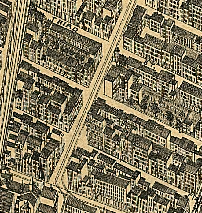 bowery 2.0: Birdseye views - Google earth vs. 1879 Library of Congress map