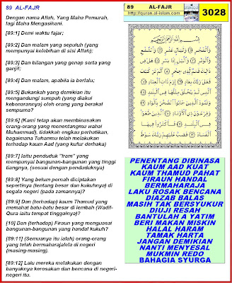 SURAH BERTAJUK: SURAH AYAT LAZIM