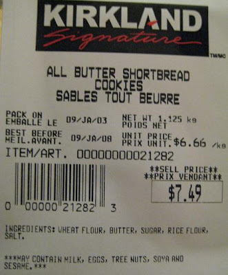 Kirkland Signature All Butter Shortbread Cookies From Costco - a ...