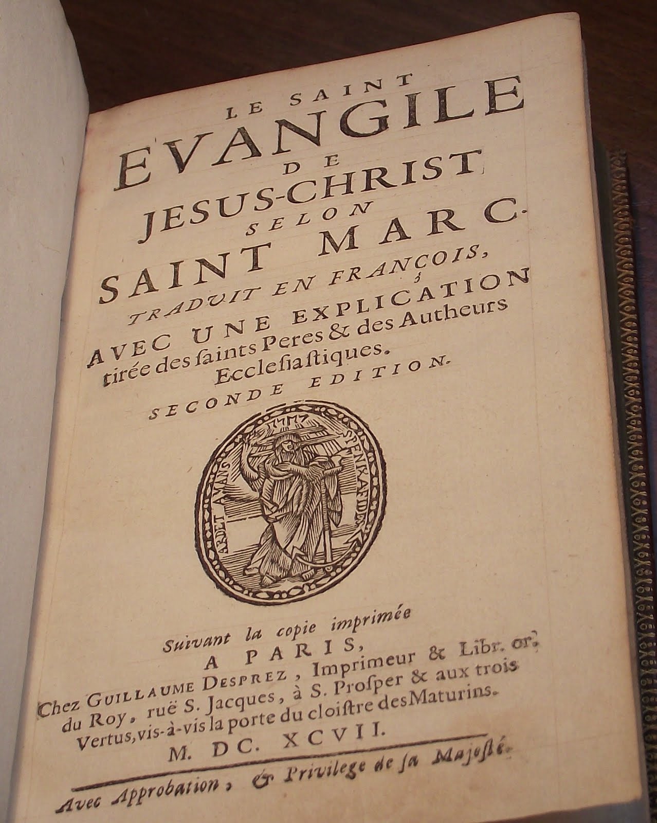 Les cahiers de Manuce: Reliure janséniste: sacy, Saint-Marc, 2ed, 1697