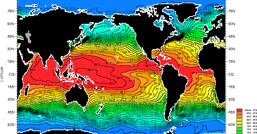 Oceanografie: Analiza distribuţiei temperaturii apei la suprafaţa oceanului