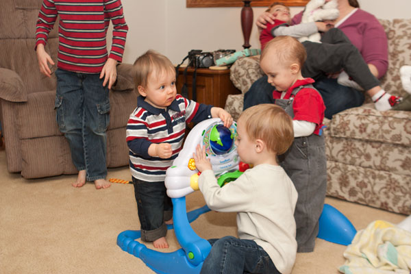 Olson Creative Expression: 5 boy cousins playing