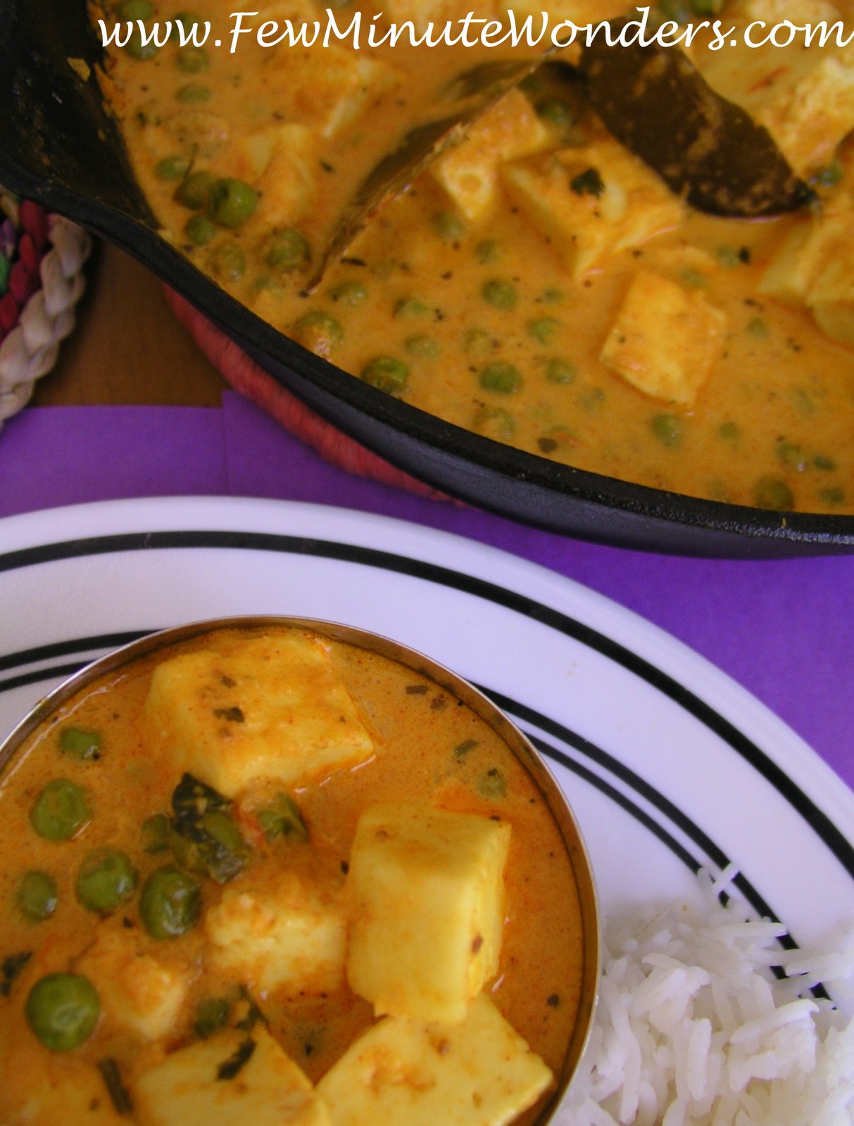 Healthy Mutter Paneer Made Easy - Few Minute Wonders