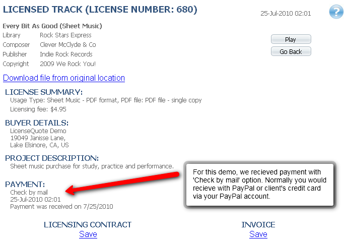 Sheet music licensing profile – setup tutorial : Demo/Tutorial ...