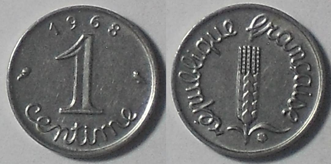 My coin collection: France 1 centime