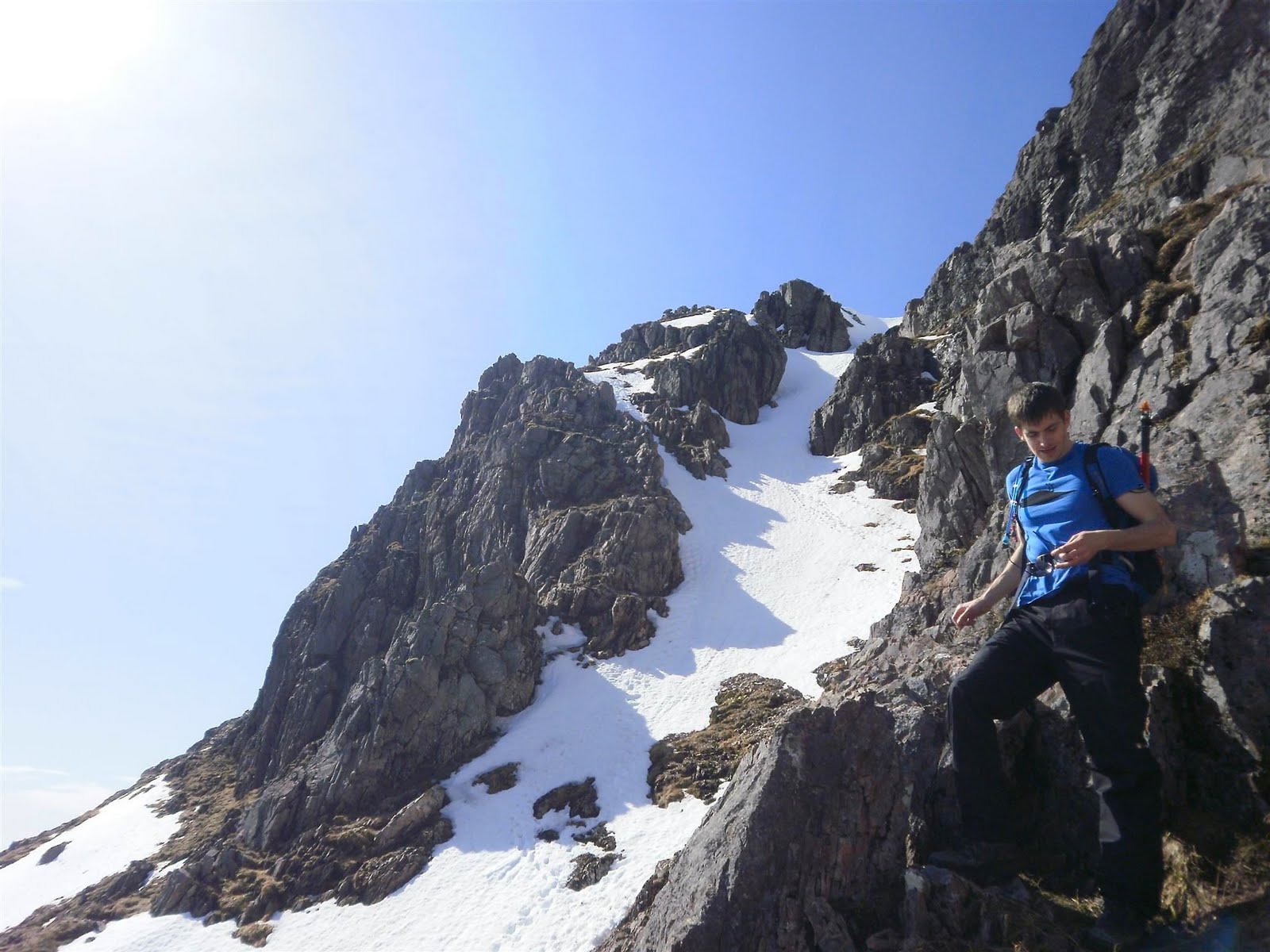 At The Bealach: Curved Ridge, Buachaille Etive Mor