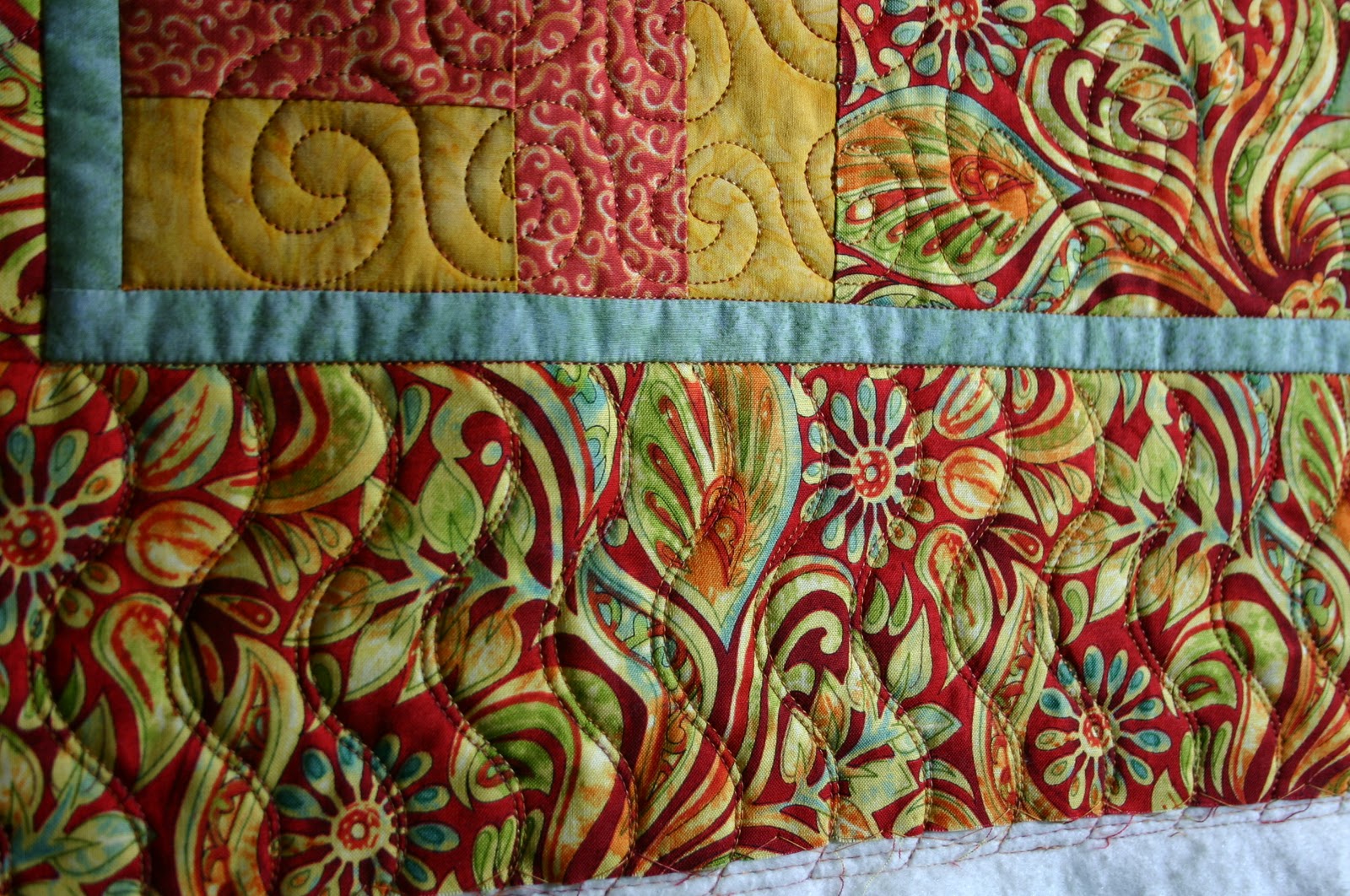 Three Bears Quilting: Pat's Heat Wave quilt is also finished!!