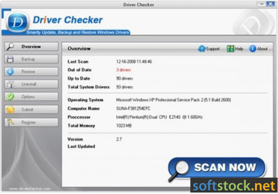 SoftStockNet: Driver Checker v2.7.2 Build 2009-02-24