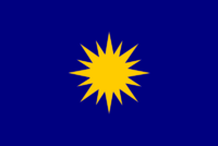 La primera bandera peruana fue color azul