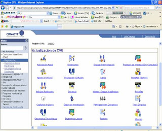 El curriculo CONACYT: ESTRUCTURA DEL CVU