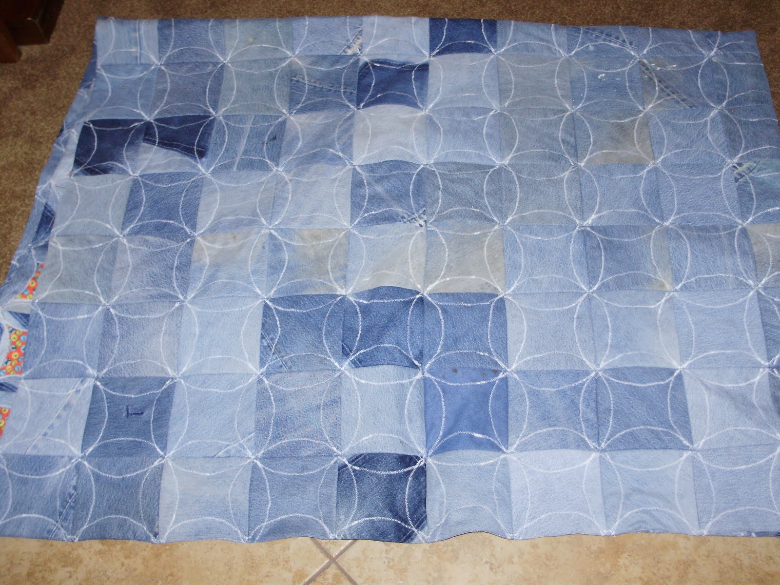 gAzSelin: Denim Circle Quilt