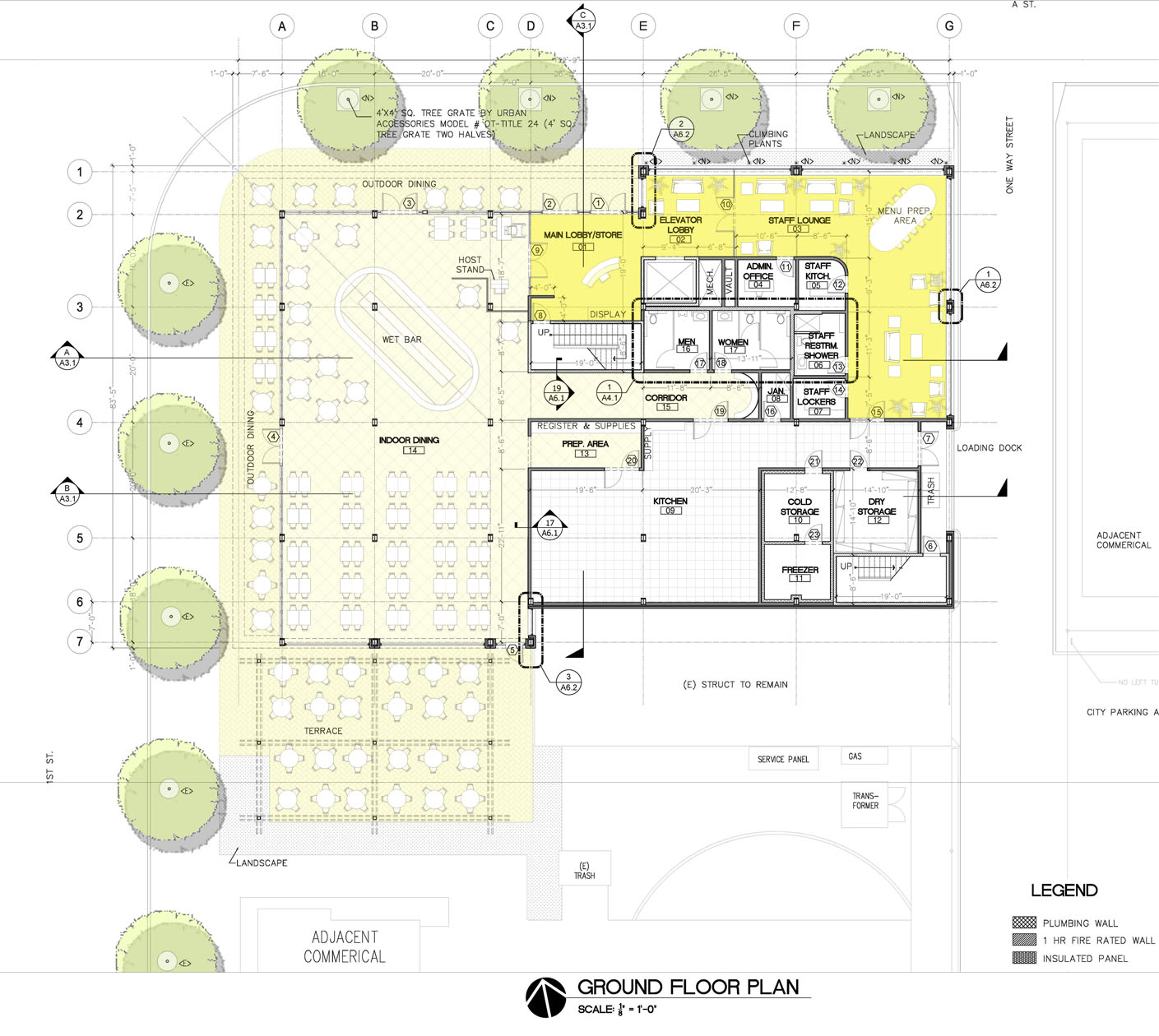 Coco Knots: Construction Documents - Restaurant & Office