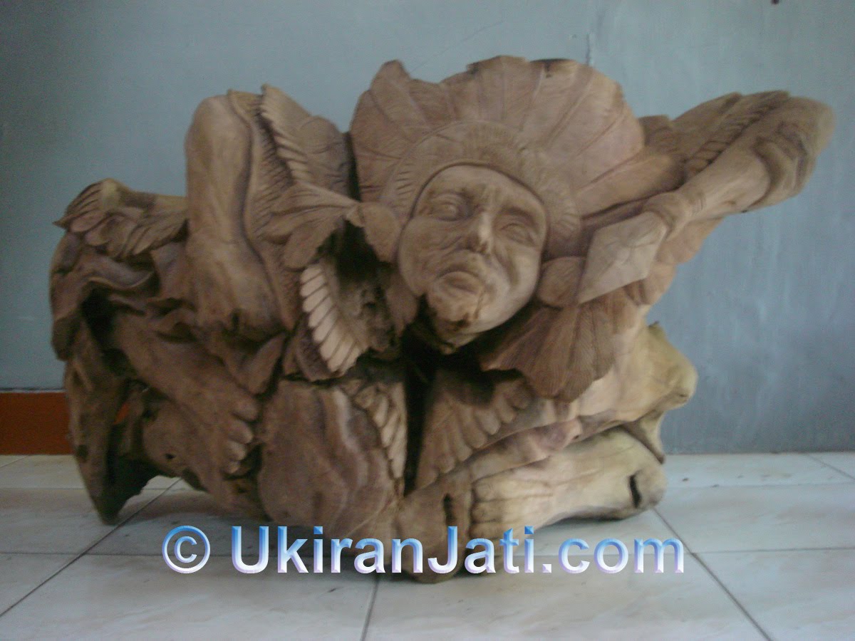 Ukiran Indian Abstrak| Melayani pemesanan ukiran akar gembol jati ...