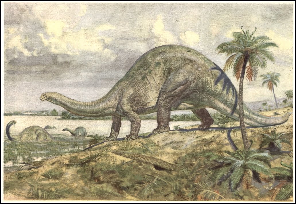 Zdenek Burian - Brontosaurus | Prehistoric animals, Prehistoric ...