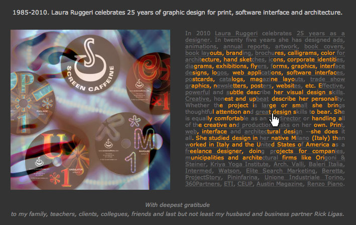 Interactive calligram