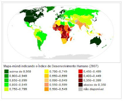 Globalização: Índice de desenvolvimento humano (IDH)