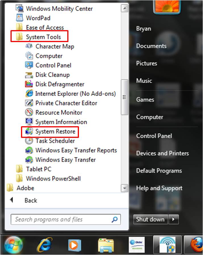 Windows System restore - bryztech