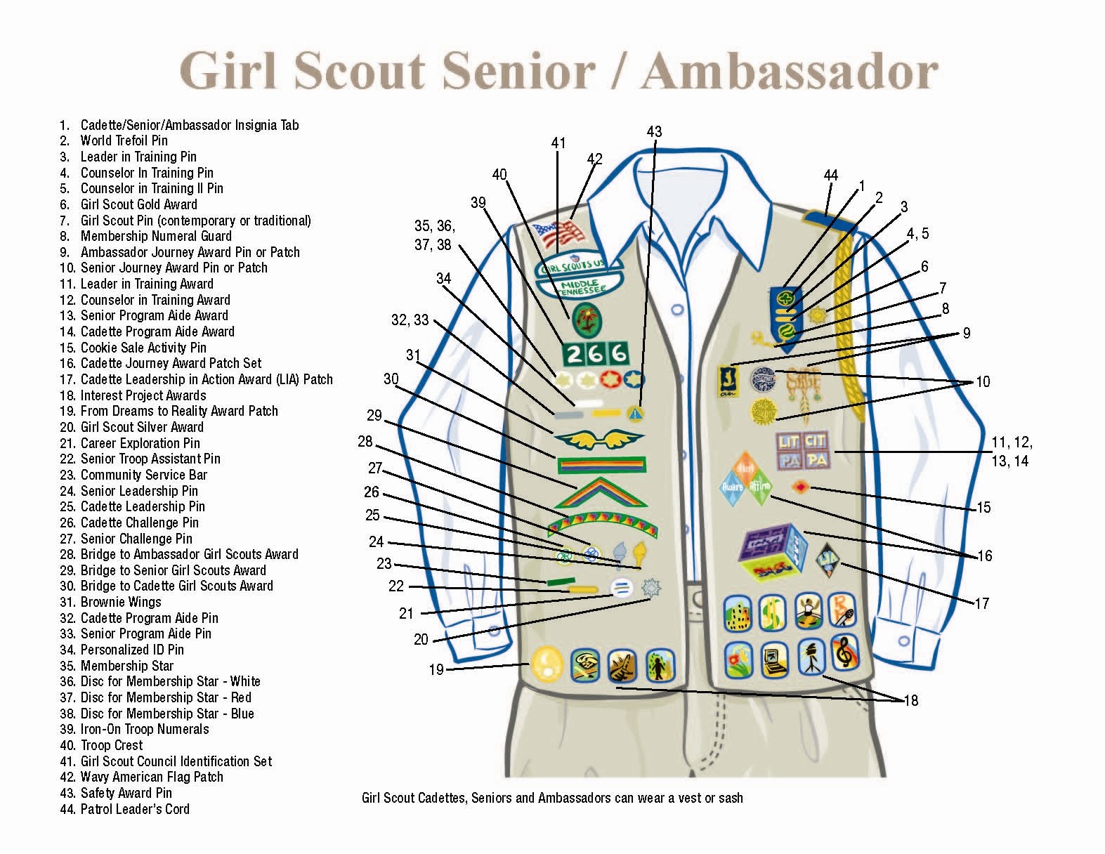 GS Troop 966: Cadette Vest