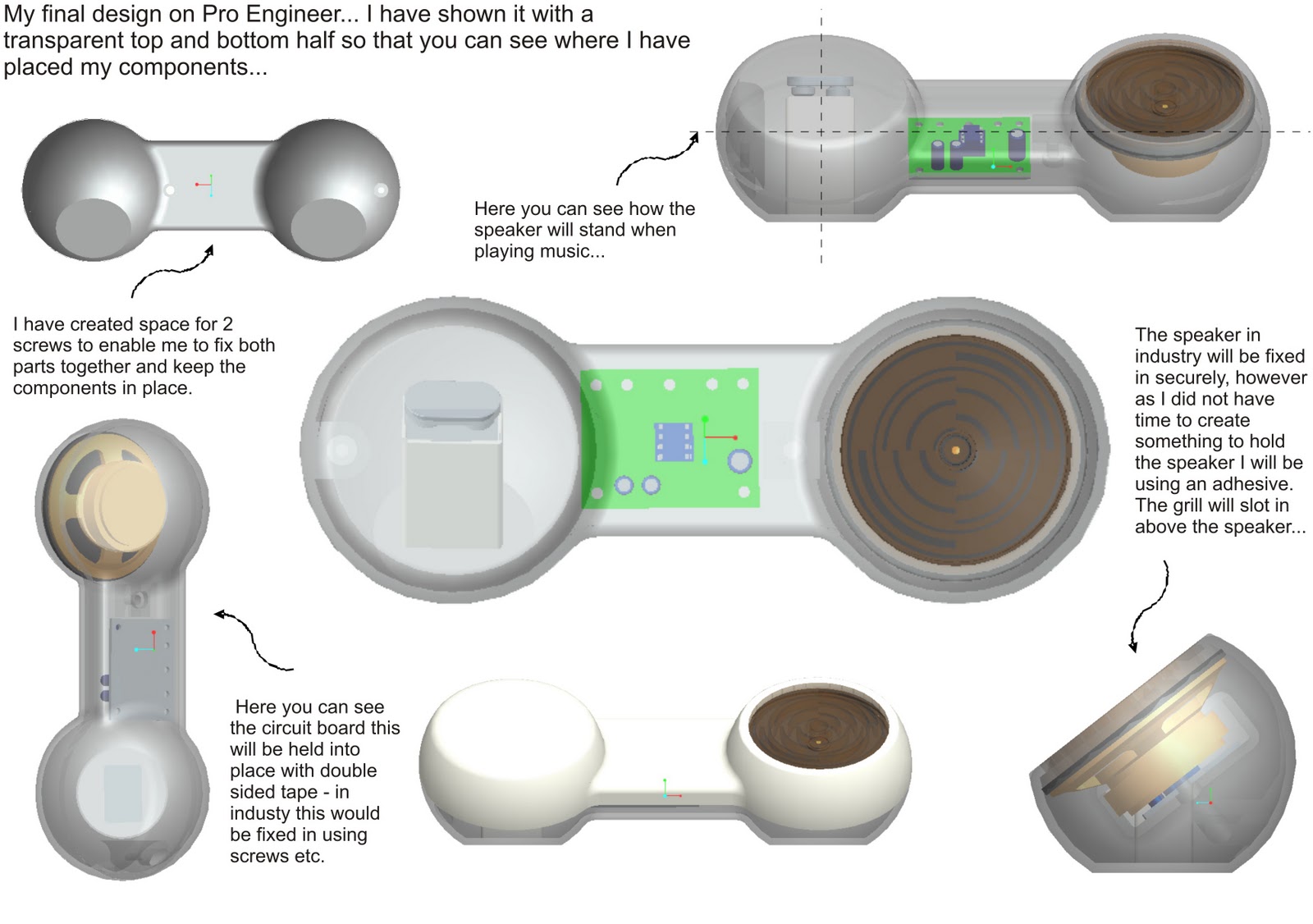 Design & Manufacture Studies: Pro Engineer Designs