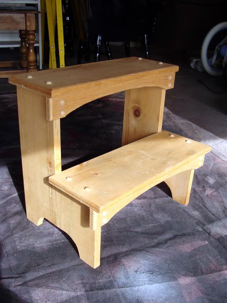 diddle dumpling: Before and Afters: side table and step stool