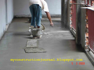My Construction Journal: Cement Rendering At Floor