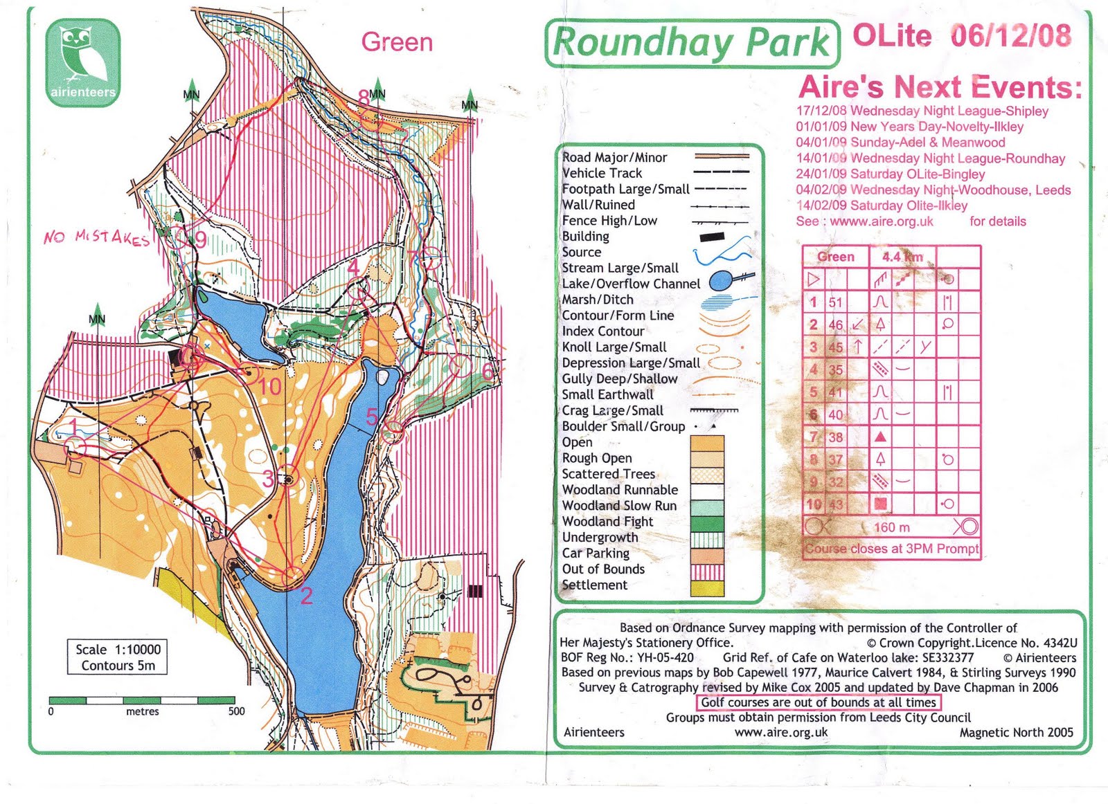 Orientēšanās kartes: Roundhay Park (Leeds)