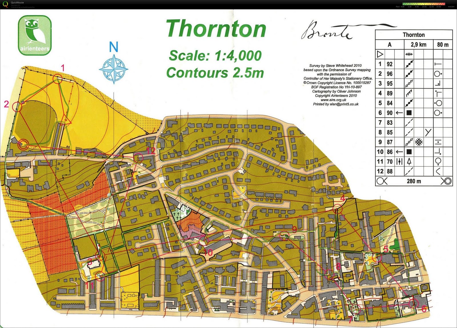 Orientēšanās kartes: Thornton (Bradford)