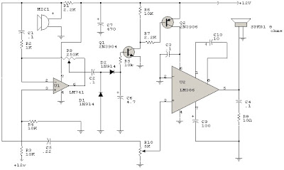 One Way, Voice Activated Intercom ~ Circuitos de Electronica