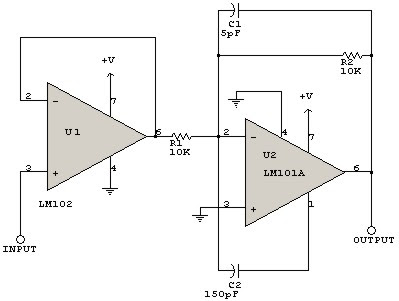 Fast High Impedance Input Inverting Amplifier ~ Circuitos de Electronica