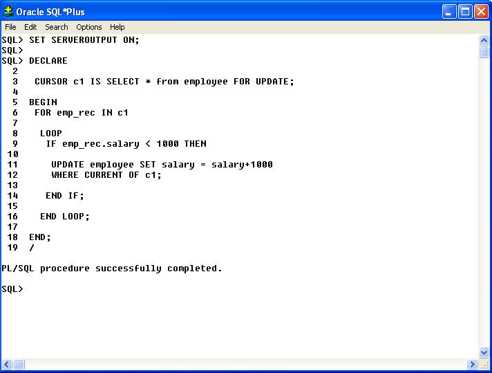 PL/SQL Explicit Cursor with Examples