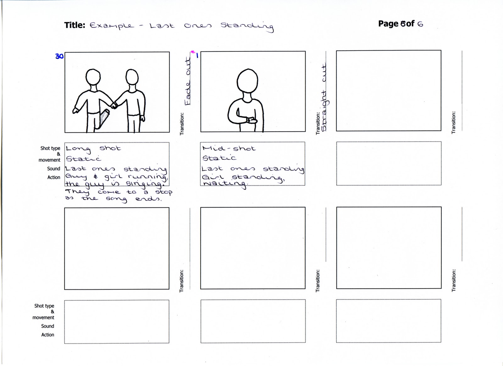 YNWA Media Productions ~ AS & A-level Media: Storyboards