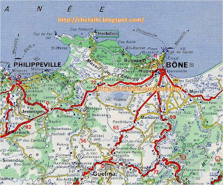 Chetaibi: Carte Routiére dans les Années 1960