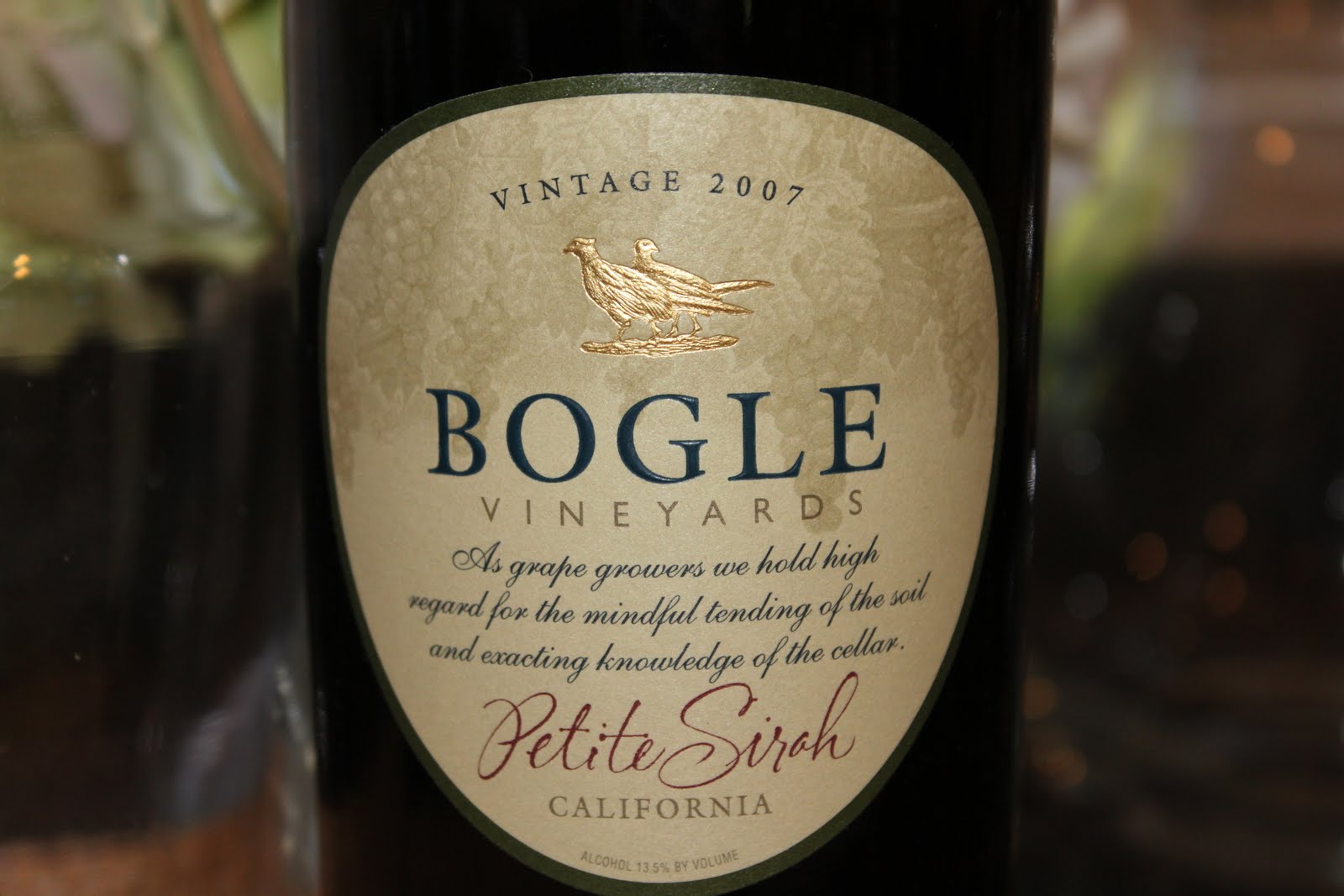 Kitchen Snaps: Bogle Petite Sirah, 2007