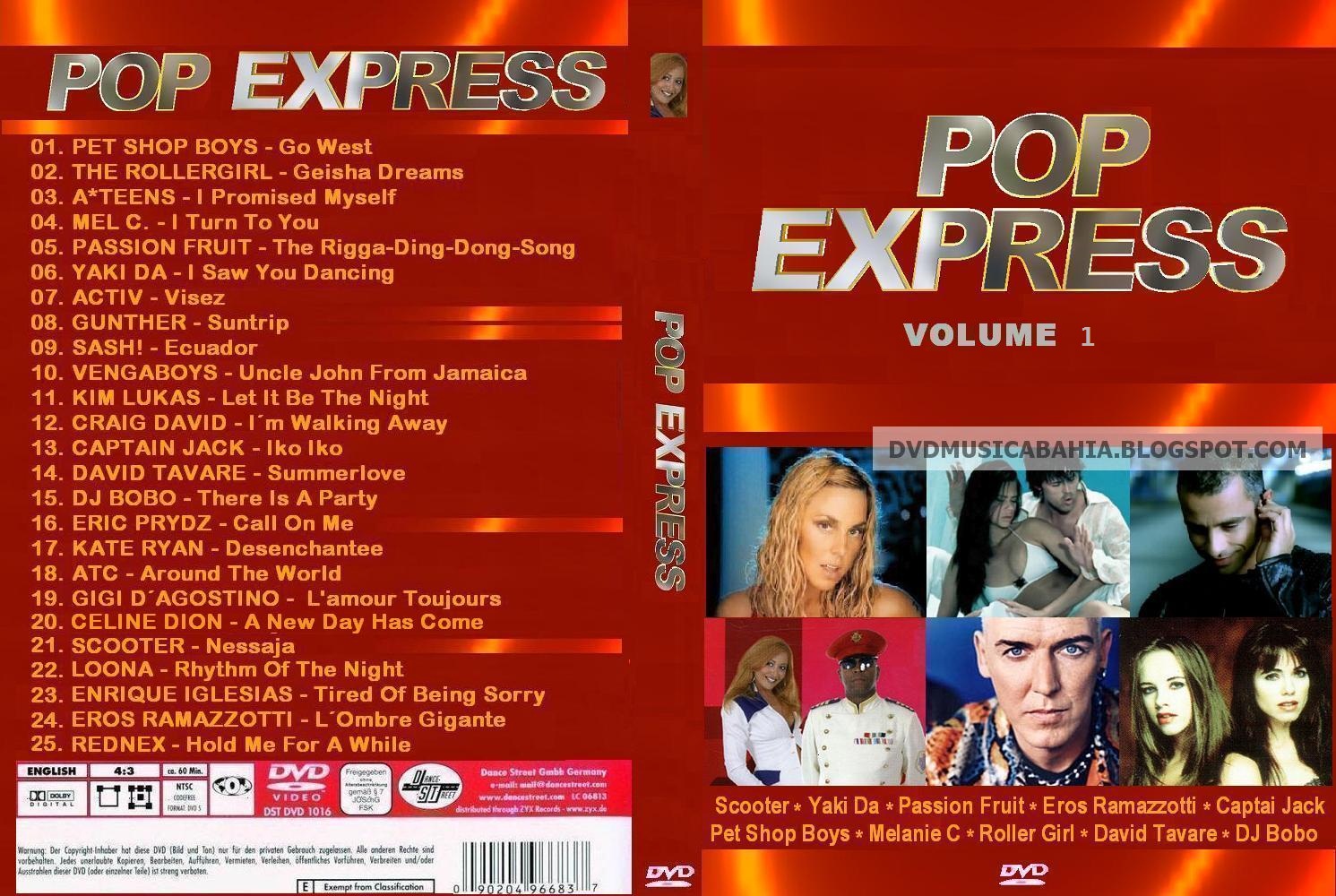 LOS MEJORES DVD DE MUSICA Y MAS....!!!!: POP EXPRESS HITS - VOL. 1 - 8 ...