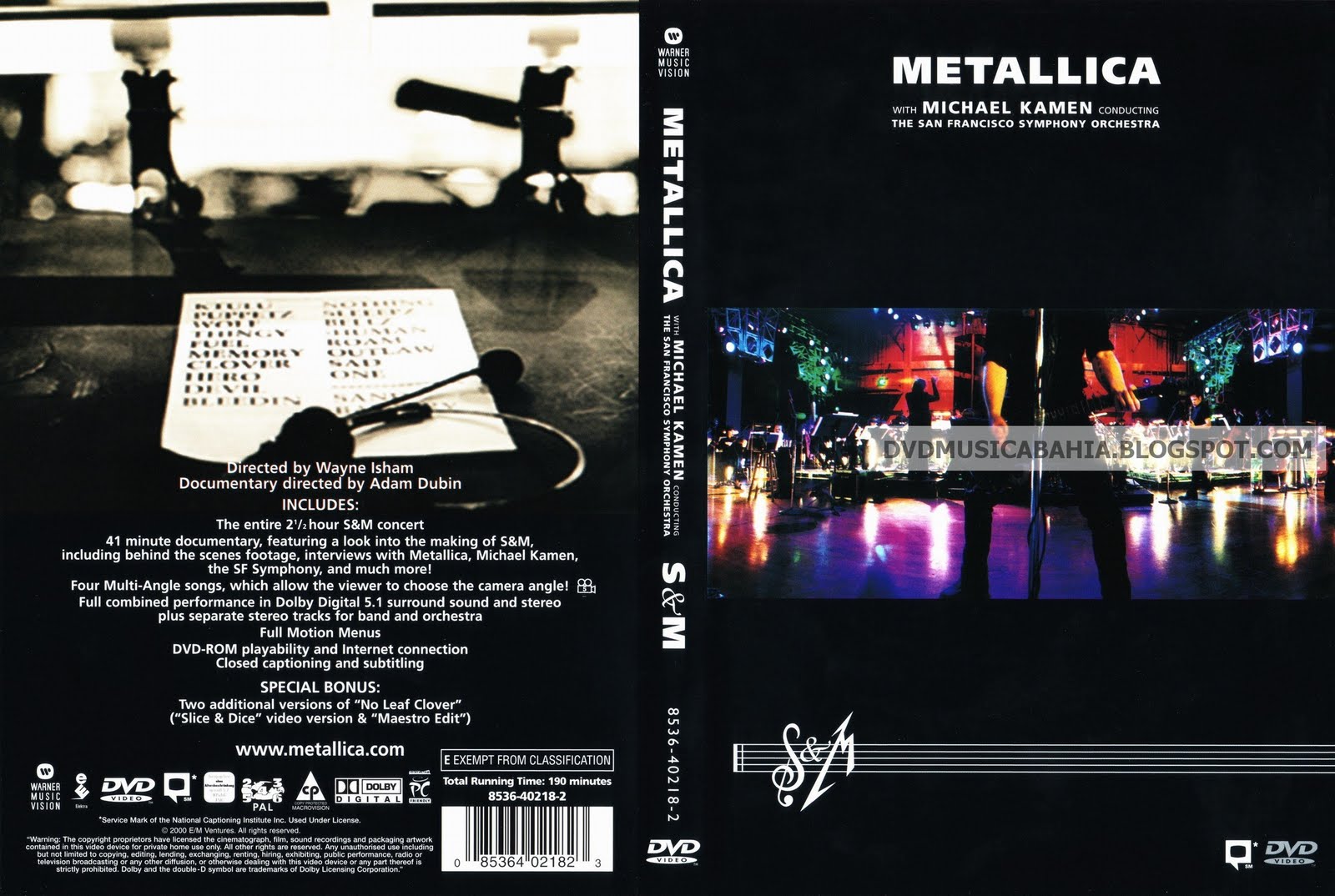 LOS MEJORES DVD DE MUSICA Y MAS....!!!!: Metallica - S&M (1999 ...